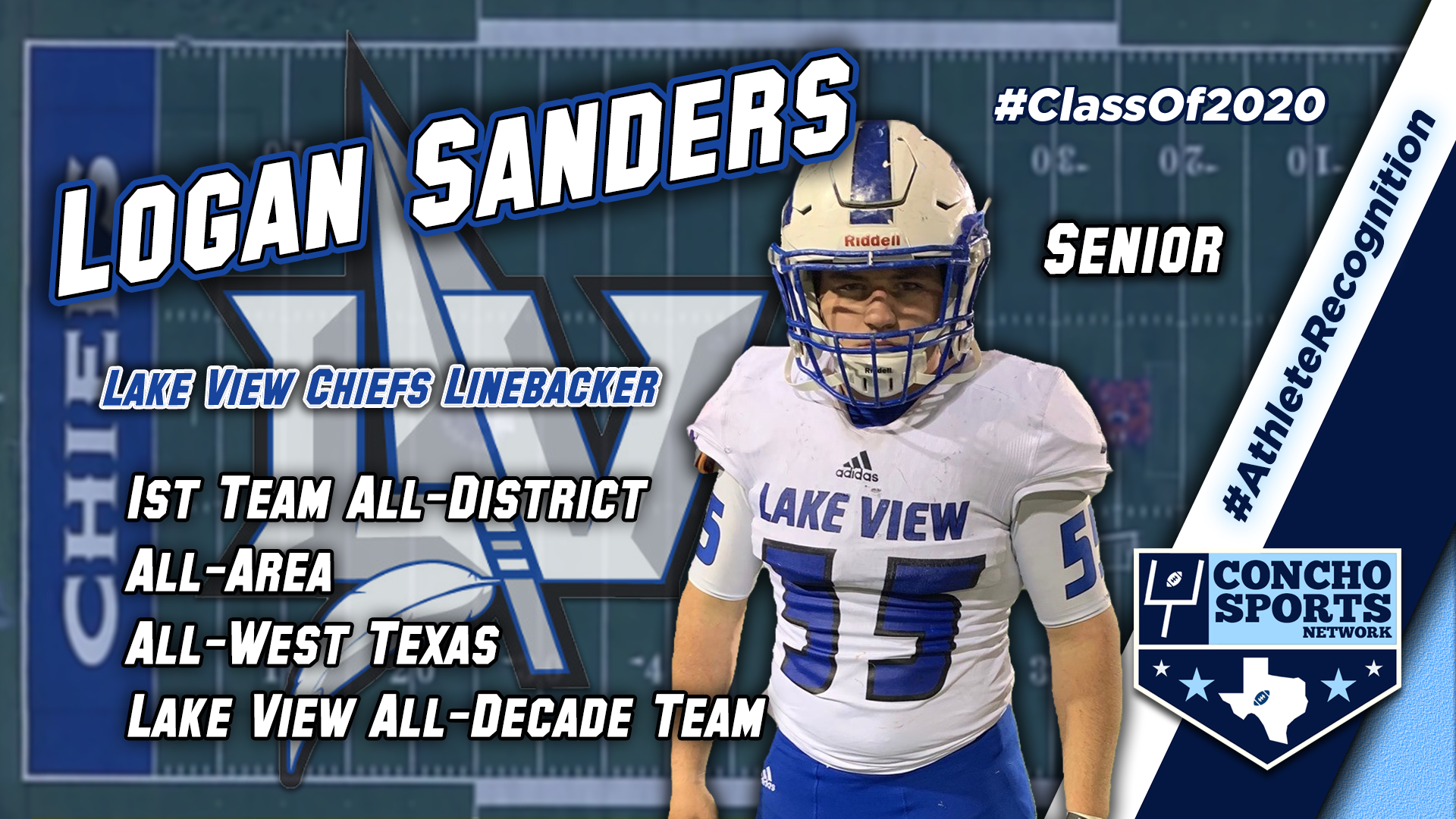 #AthleteRecognition - San Angelo Lake View Senior Linebacker Logan ...